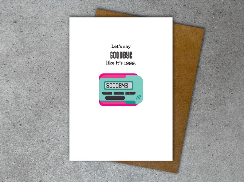 90s Funny Goodbye Card | Goodbye Card | Funny Goodbye Card | Farewell ...