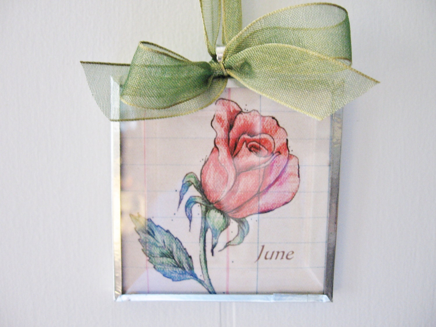 June Birth Month Flower Rose Ornament Art Print Gift for Mom Unique ...