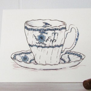 Tea Cup Note Cards With Envelopes Assorted Tea Cups Tea Party ...