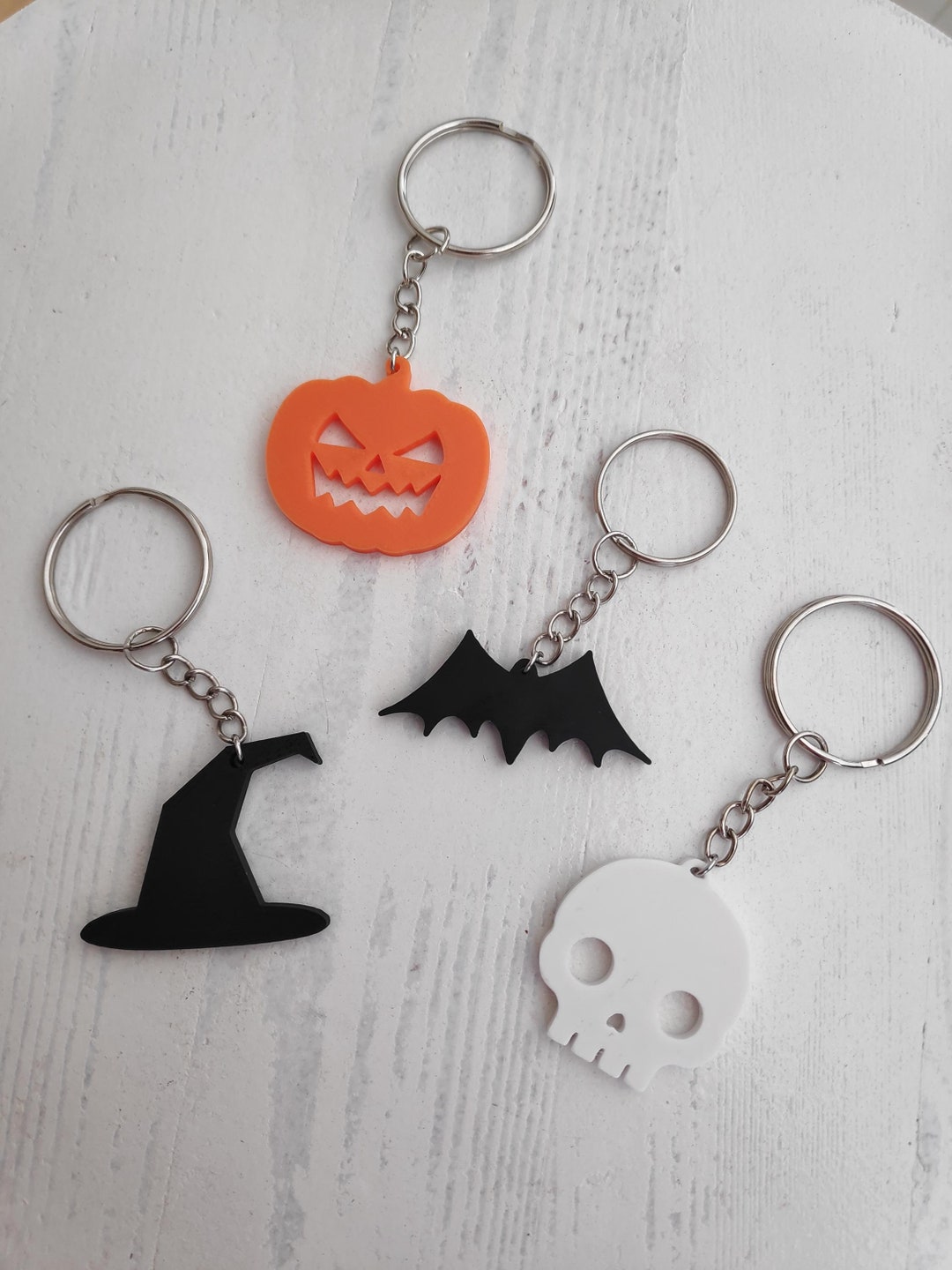 Halloween Charm Keychains 3D Printed Spooky Souvenirs Personalized ...