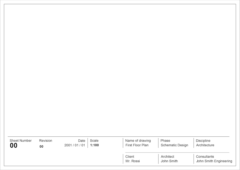 Autocad Title Block Template 1 Block, 5 ISO Standard Sheets ...