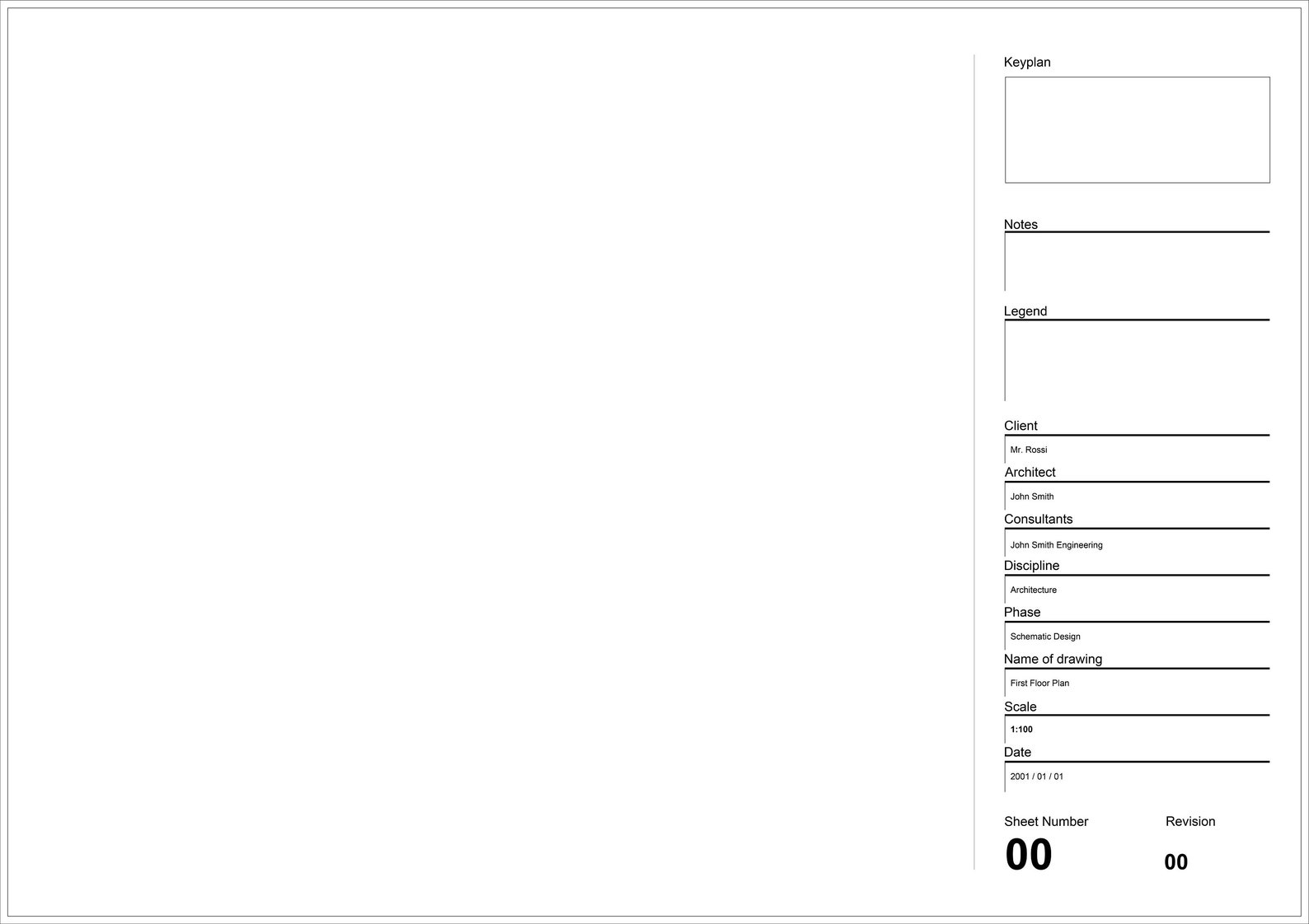 Autocad Title Block Template 1 Block, 5 ISO Standard Sheets ...