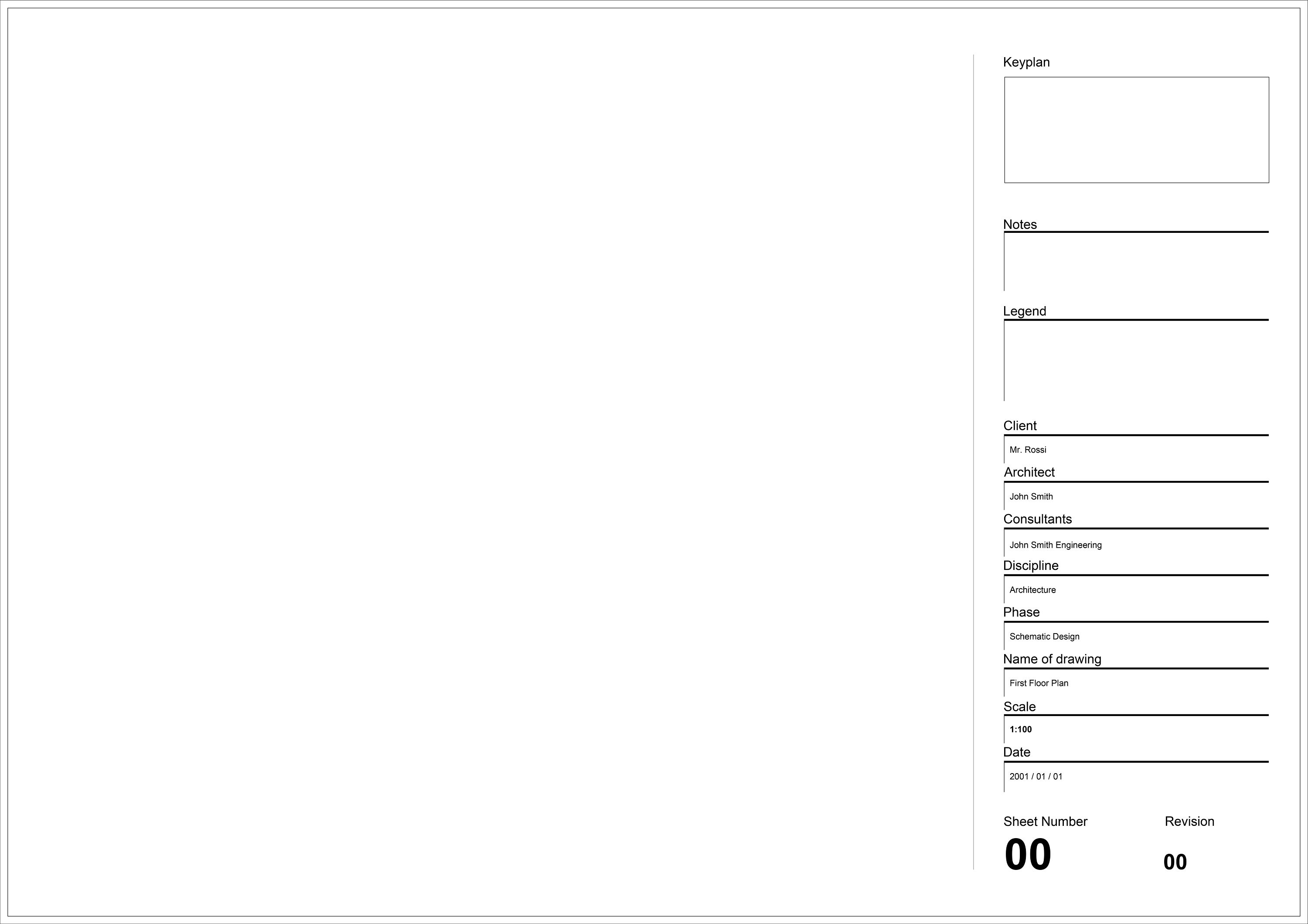 Autocad Title Block Template - 1 Block, 5 ISO Standard Sheets ...