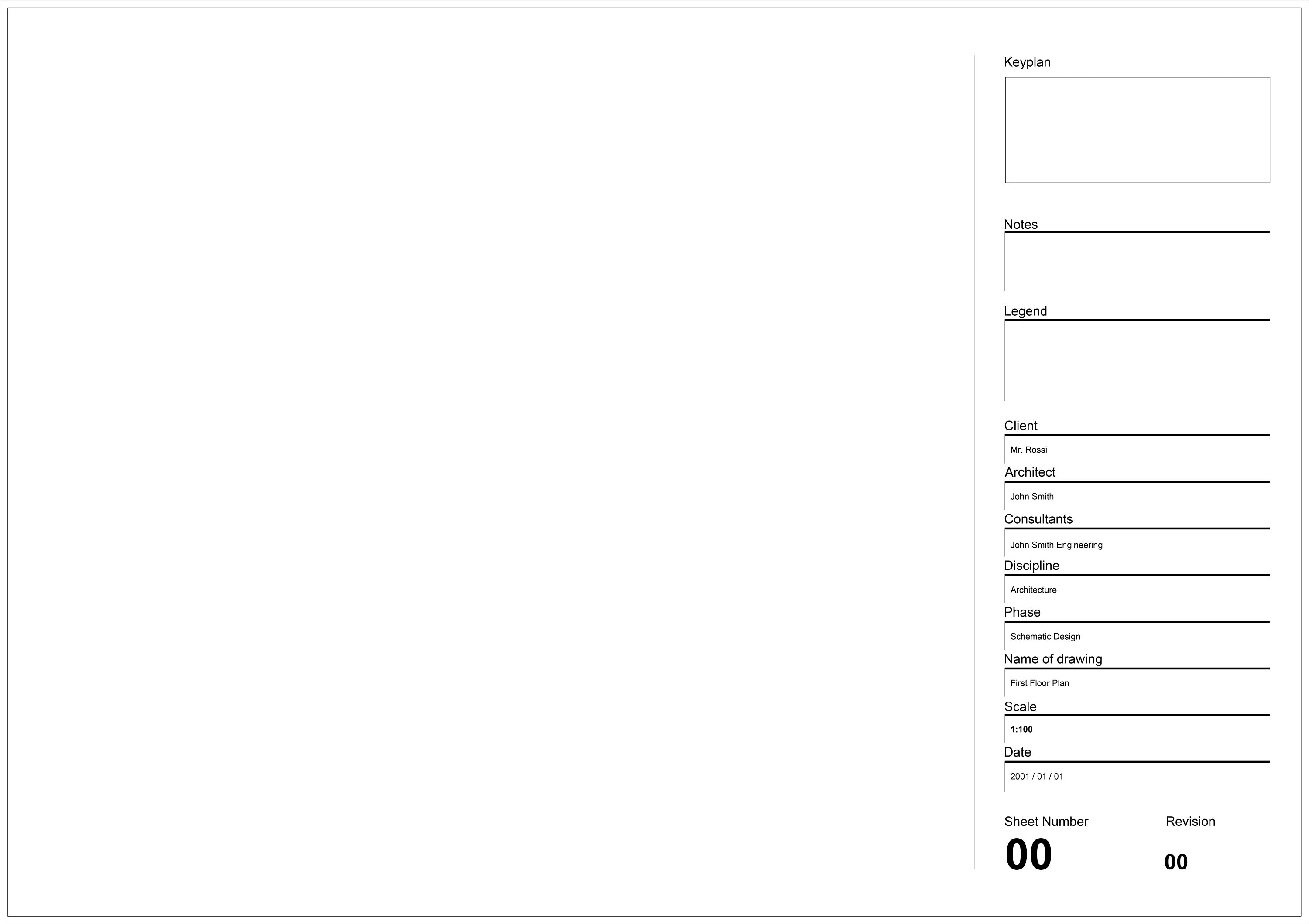 Autocad Title Block Template - 1 Block, 5 ISO Standard Sheets ...