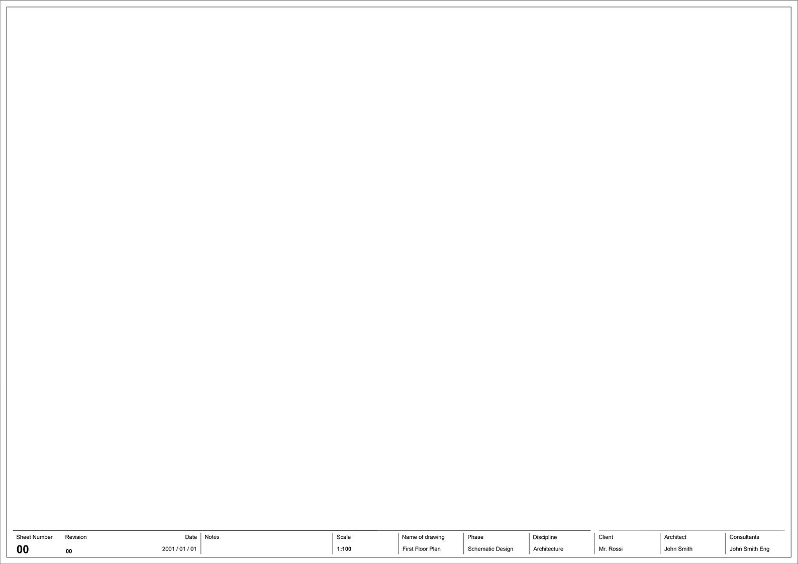 Autocad Title Block Template 1 Block 5 Iso Standard Sheets