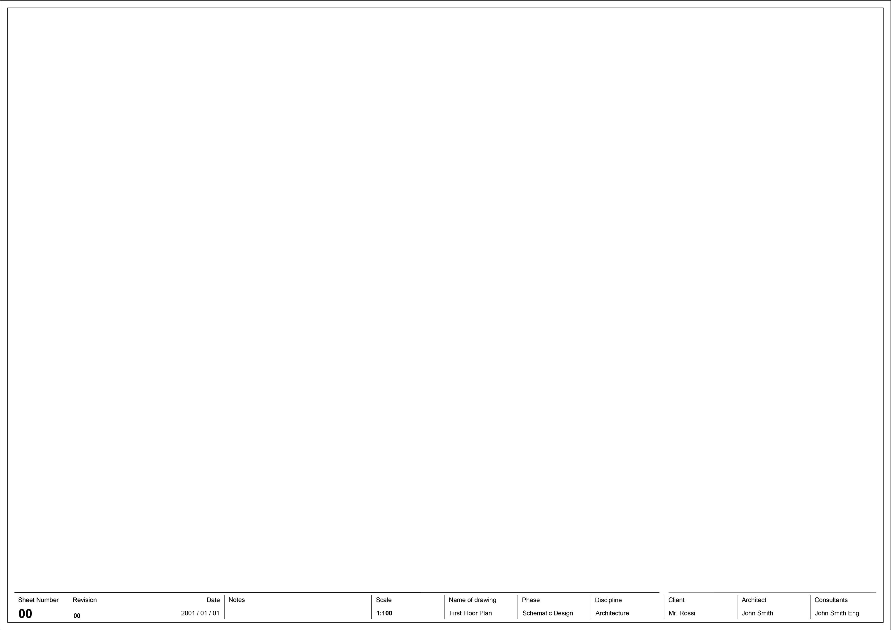 Autocad Title Block Template 1 Block 5 Iso Standard Sheets