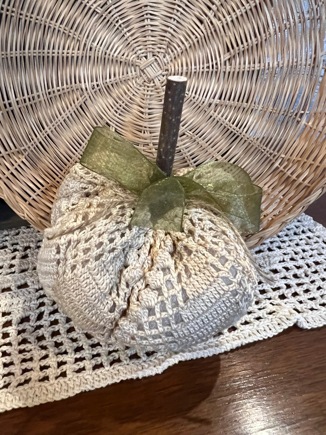 Vintage Doily Pumpkin - Etsy