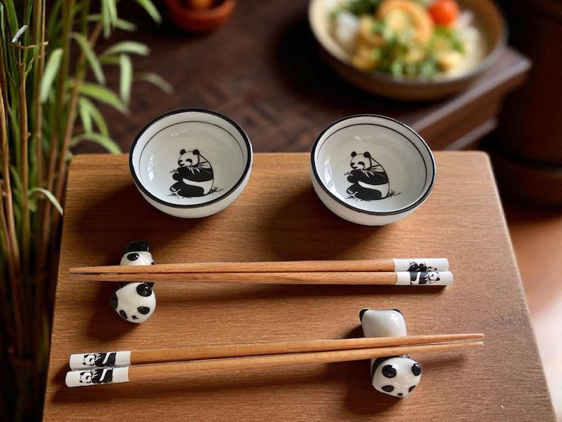 Personalised Wooden Chopsticks Set With Panda Holders – Sushi & Ramen ...