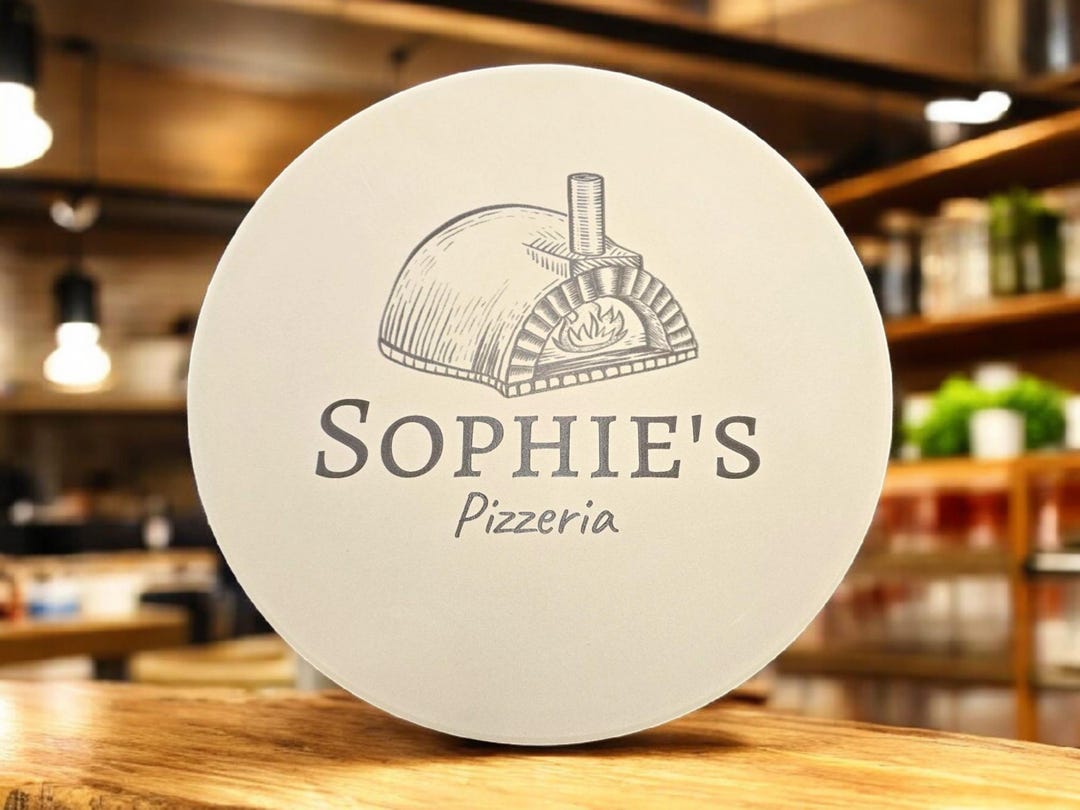 Personalized 12" Pizza Stone – Custom Baking Stone for Oven & Grill ...