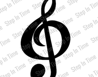Treble Clef Digital Cut File SVG for Cricut Silhouette Brother - Etsy