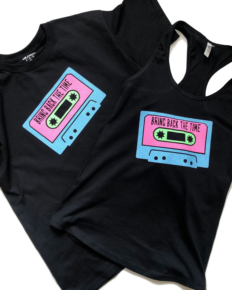SALE Mix Tape Retro Music Themed Neon Racerback Tank - Etsy