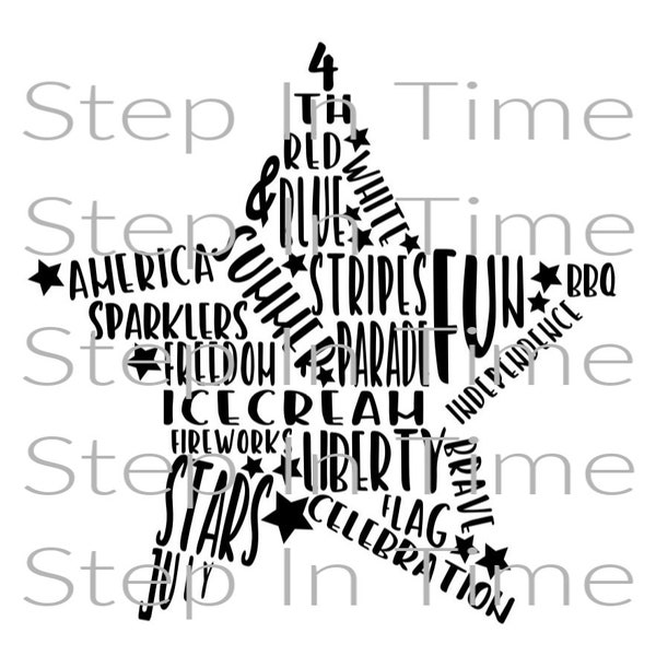 Star Word Art - Etsy