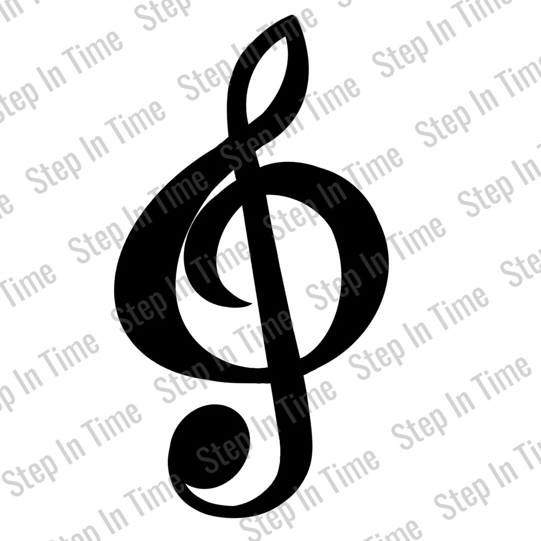 Treble Clef Digital Cut File SVG for Cricut Silhouette Brother or Other ...