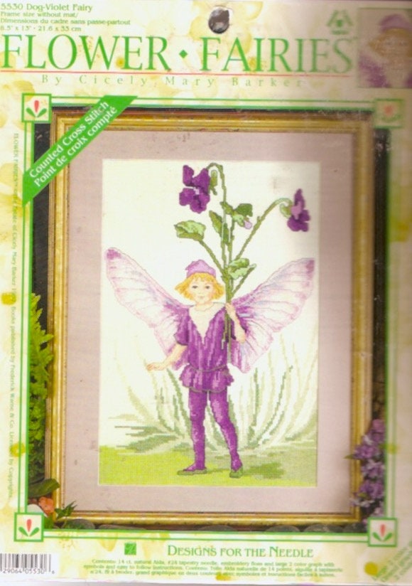Flower Fairy Kits Rose Almond Blossom Tansy Dog Violet Counted Cross ...