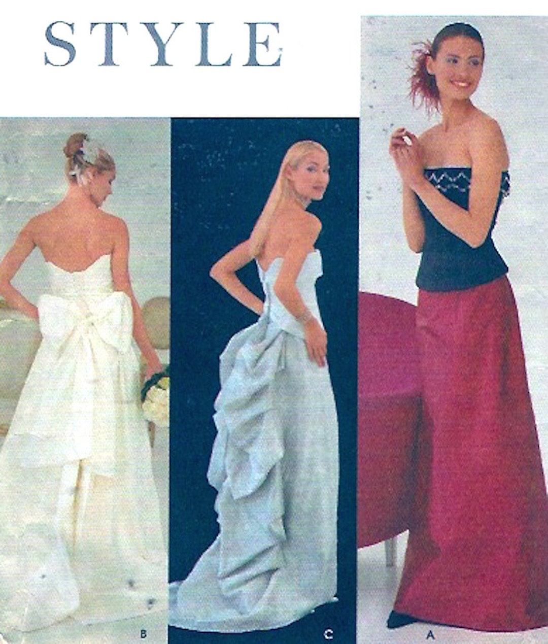 Simplicity 9182 Sewing Pattern Wedding Bustle Skirt Long Lined Fitted ...