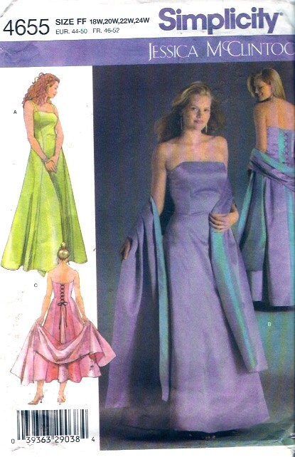 Simplicity 4655 Sewing Pattern Dress Shawl Plus Size 18W to - Etsy Canada