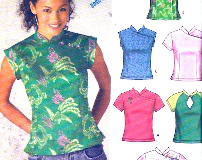 Simplicity 5098 Cheongsam Tops Sewing Pattern Woven and Knit Tops ...
