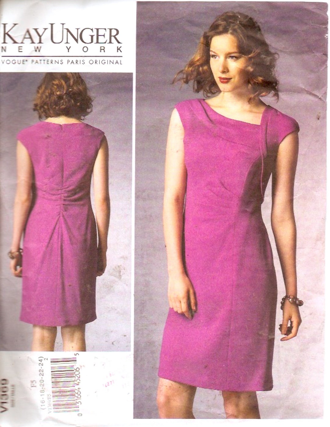 Vogue 1369 Kay Unger Designer Lined Dress New York Cocktail Party ...