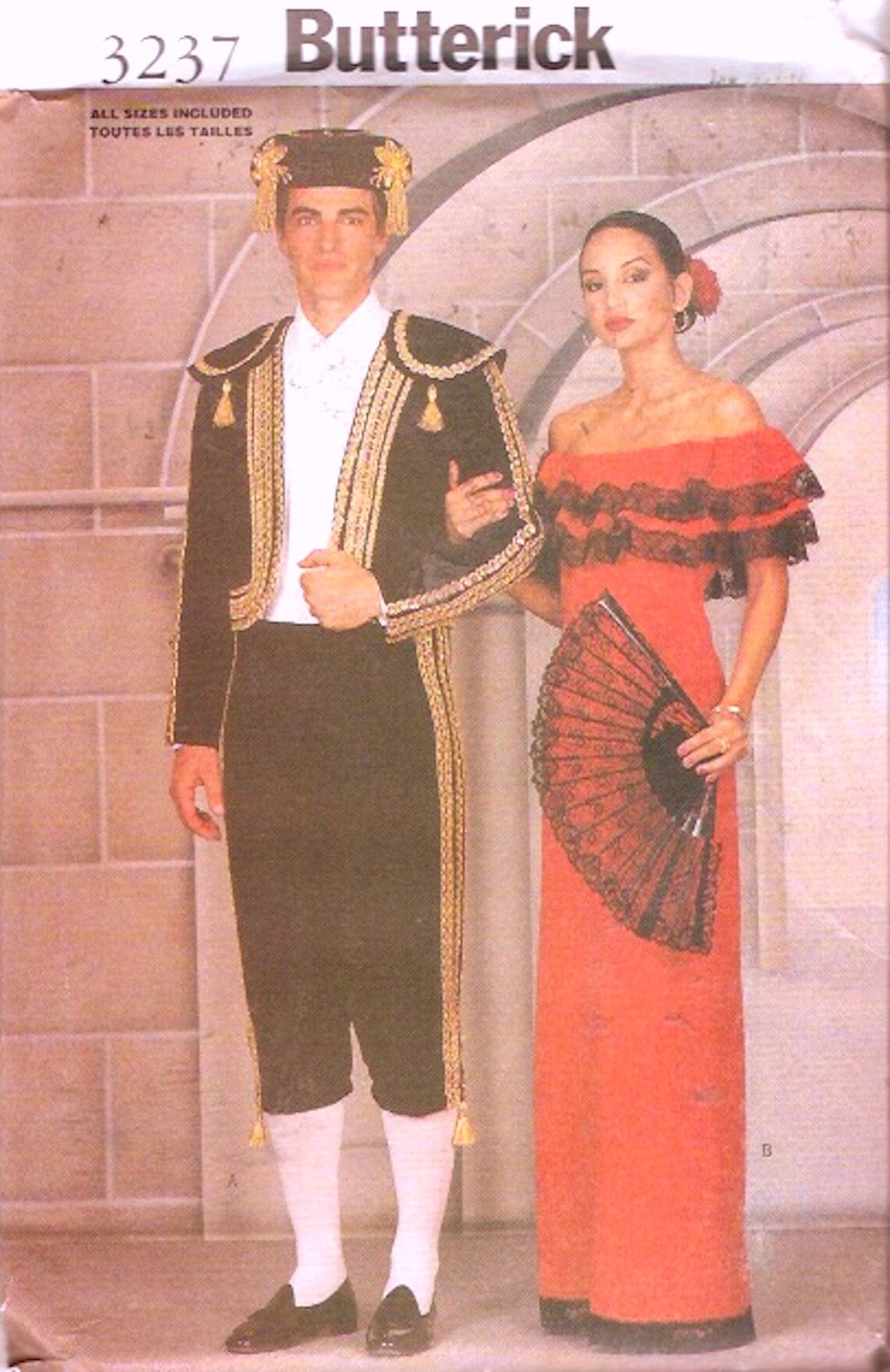 Butterick 3237 Toreador Flamenco Dance Costume Sewing Pattern Spanish ...