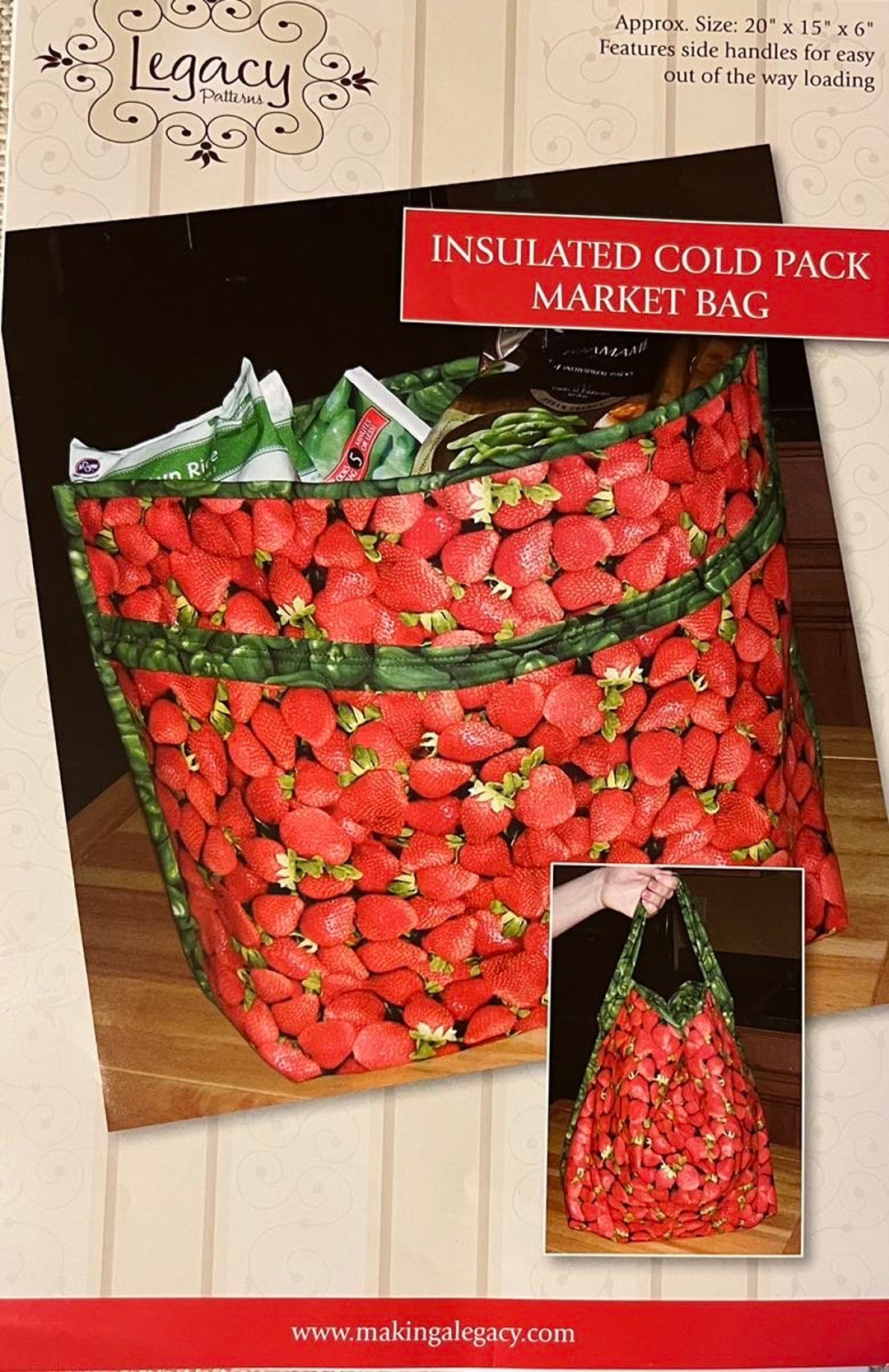 Market Bag Insulated Cold Pack Pattern by Legacy Patterns - Etsy