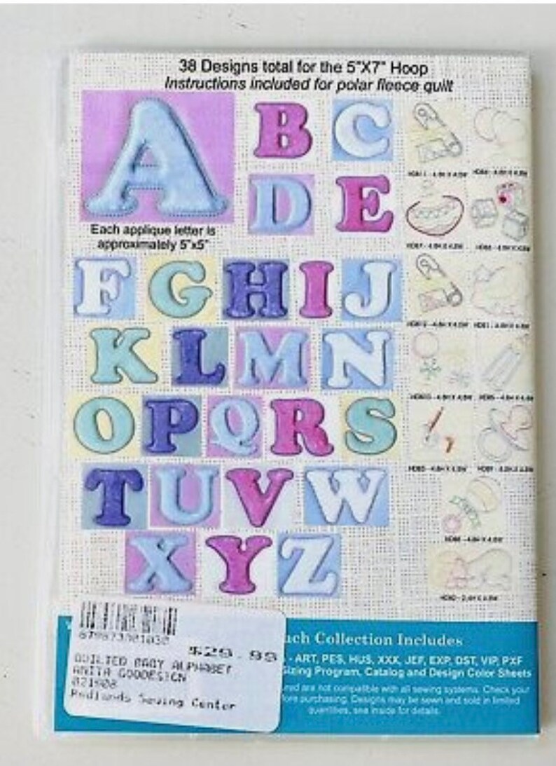 Anita Goodesign Quilted Baby Alphabet Mini Collection 38 - Etsy