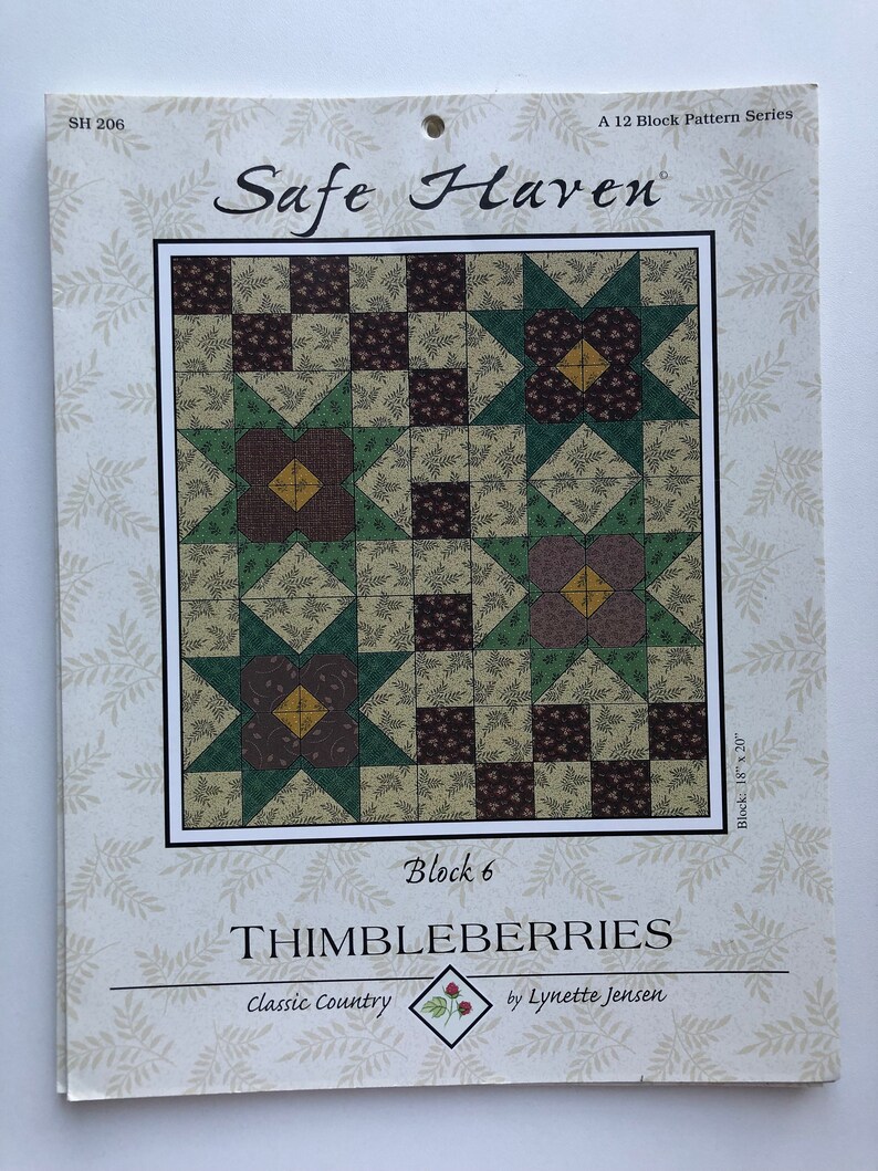 Safe Haven Thimbleberries Blocks Pattern by Classic Country Lynette ...