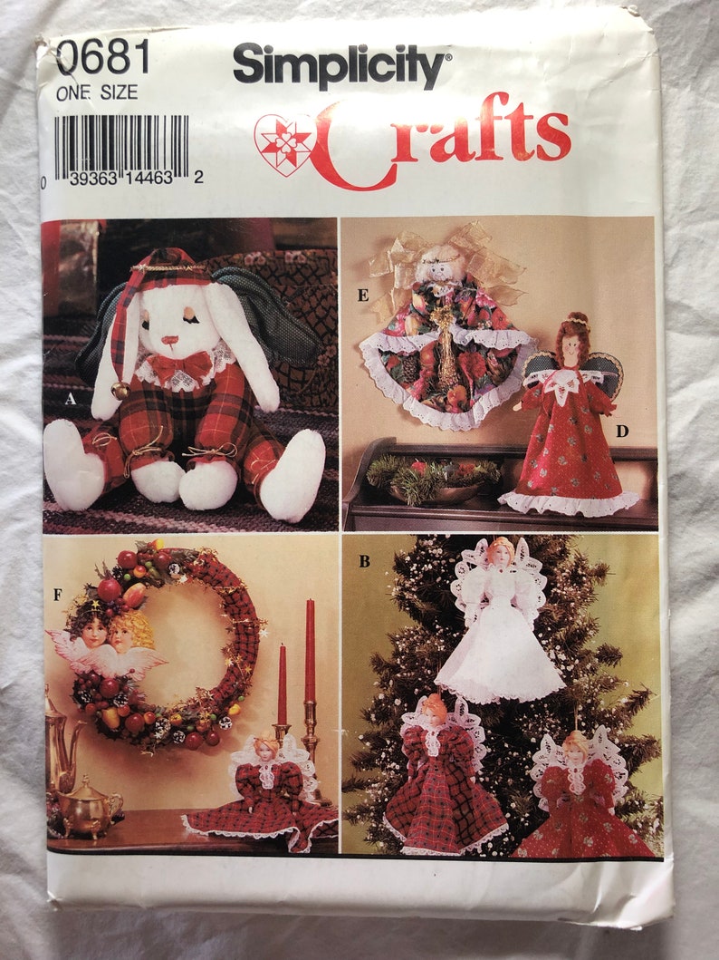 Simplicity Crafts 0861 Bunny Tree Topper Wreath Ornaments New - Etsy