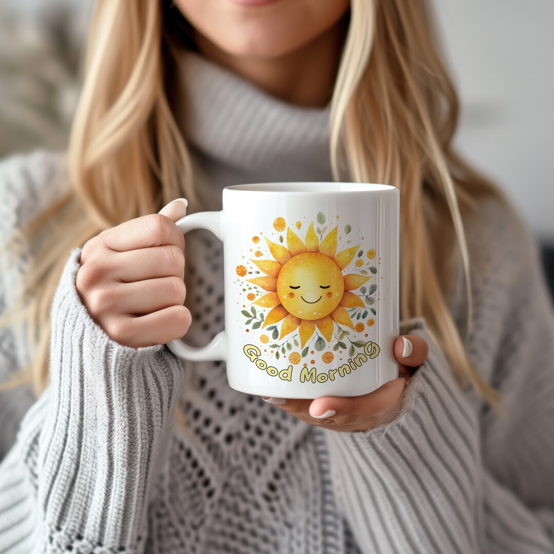 Cute Sunshine Ceramic Coffee Mug, Good Morning Gift - Etsy