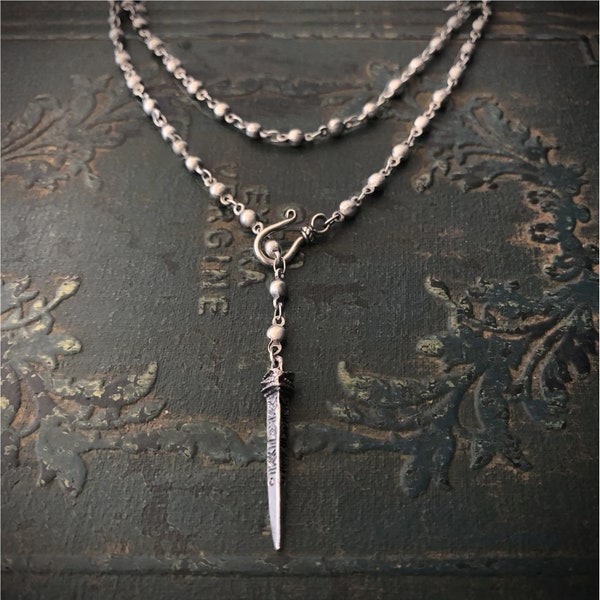 Dagger Bead Necklace - Etsy