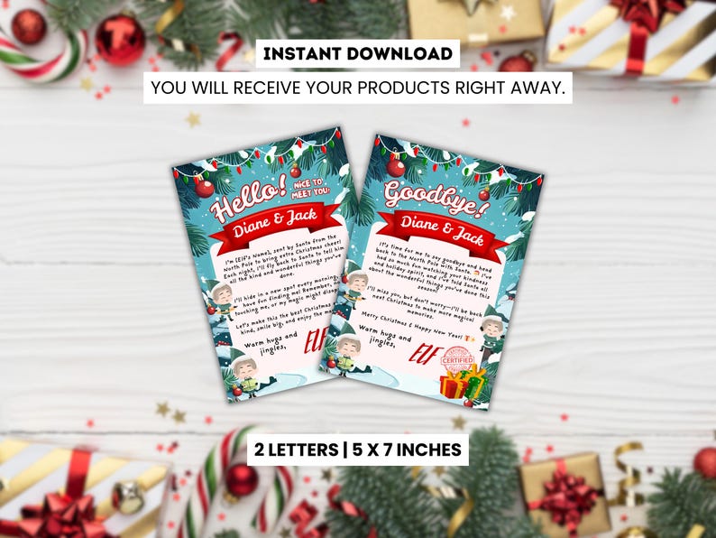 EDITABLE CANVA Elf Arrival Printable Letter Personalized Custom Gift ...