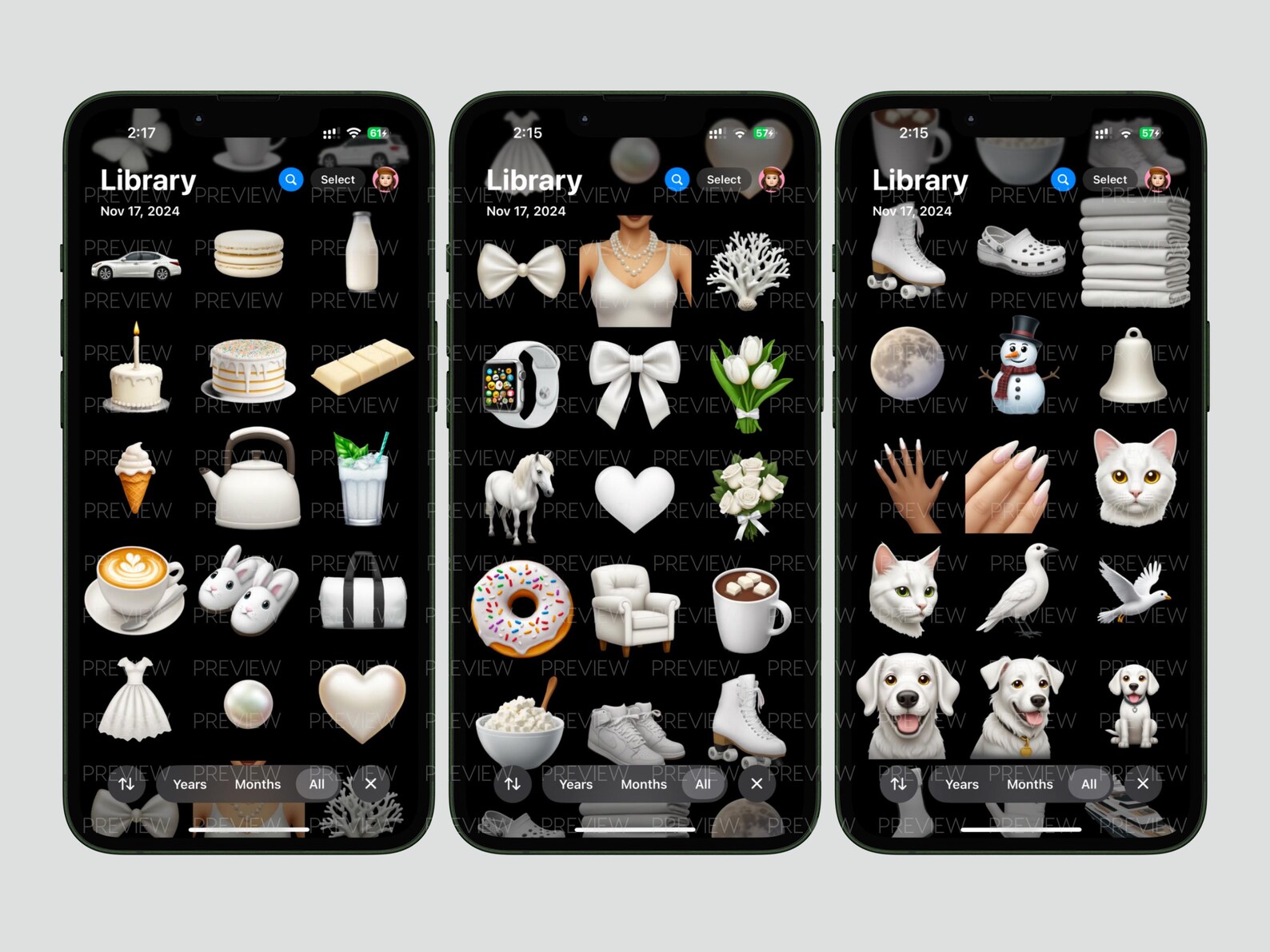 100 Ios 18 White Emoji Pack Clean Girl Aesthetic iPhone Emojis Minimal ...