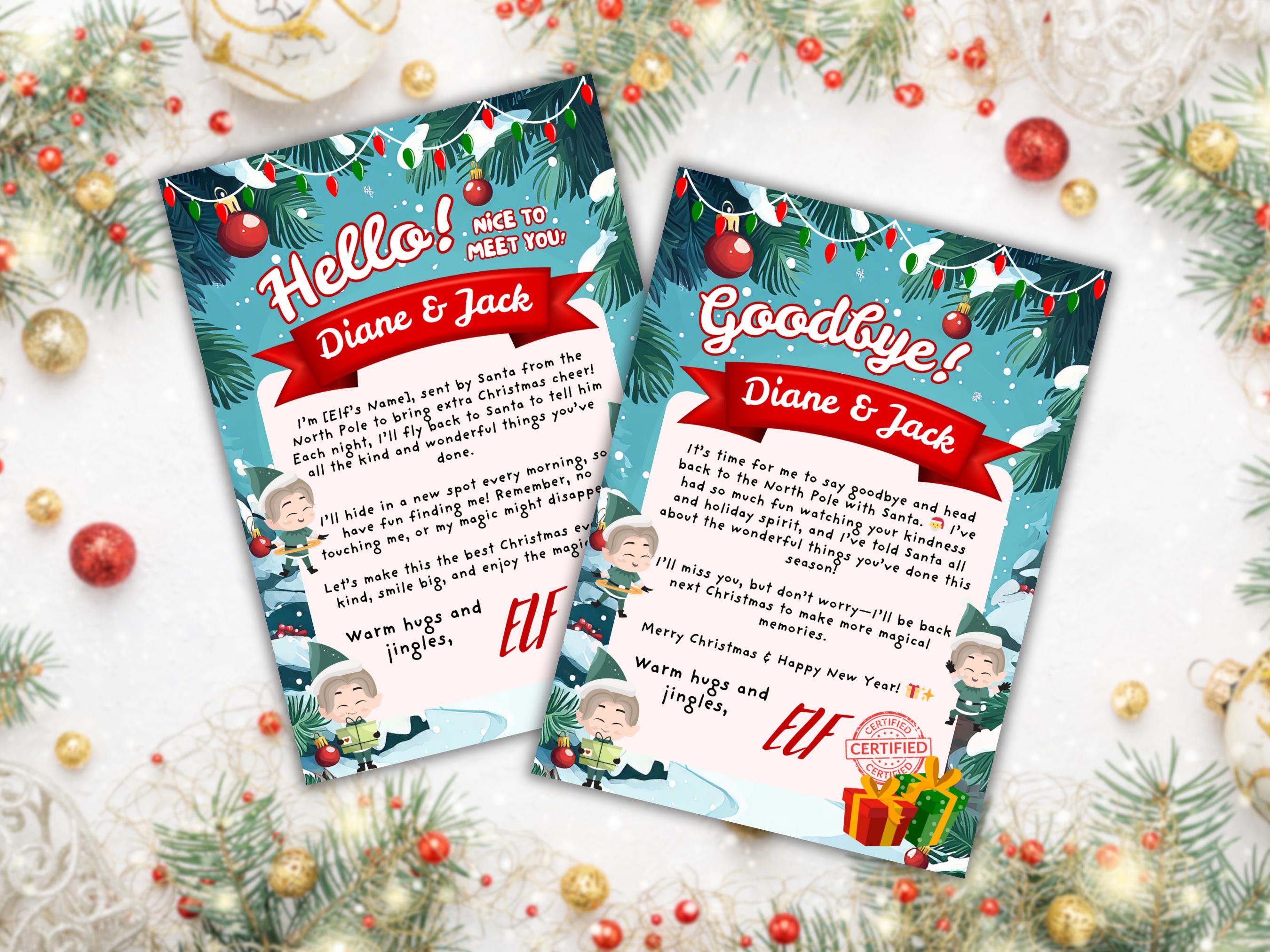 EDITABLE CANVA Elf Arrival Printable Letter Personalized Custom Gift ...