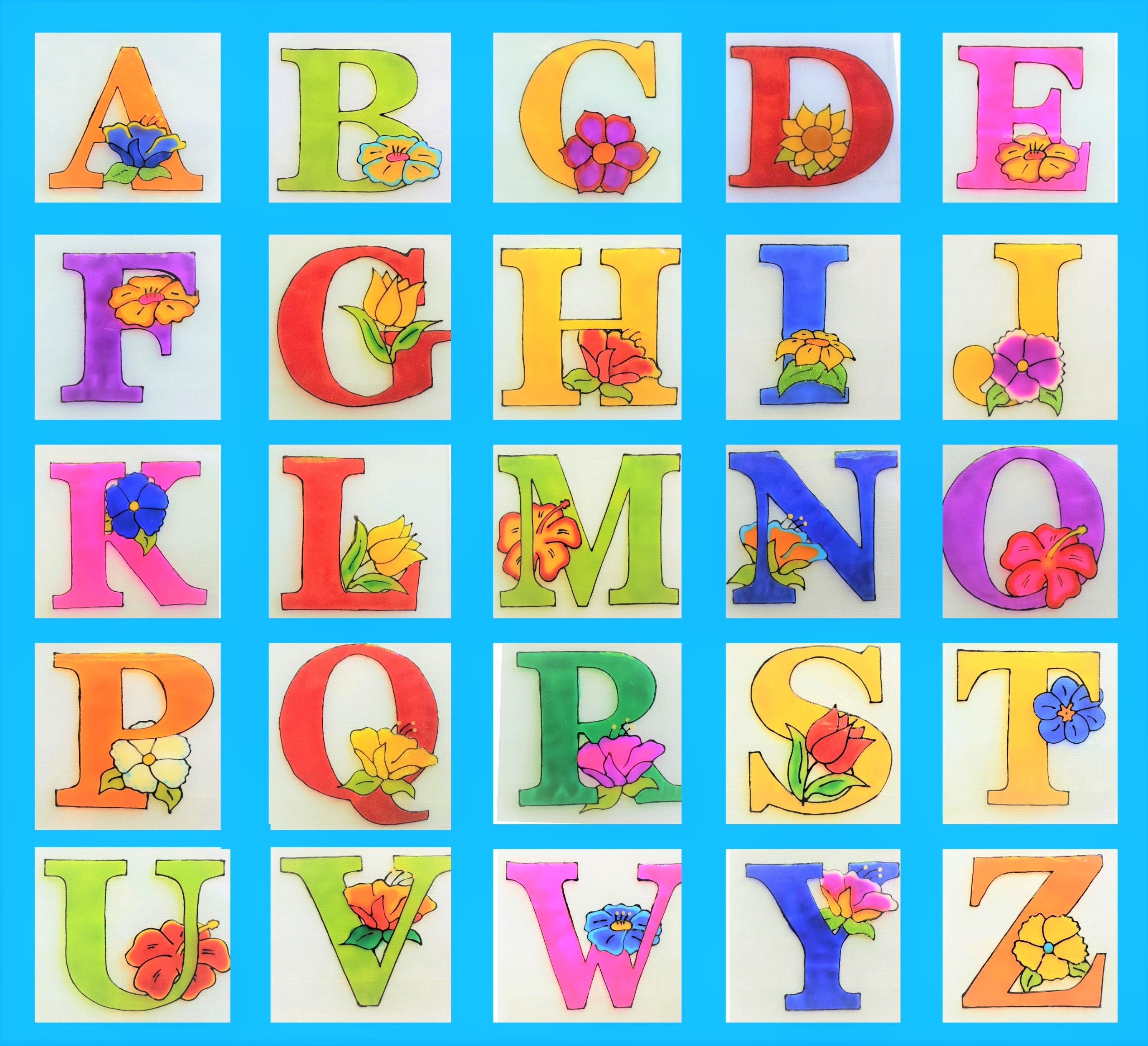 Custom Lettering Window Art Clings, Suncatcher Stickers, Stained Glass ...