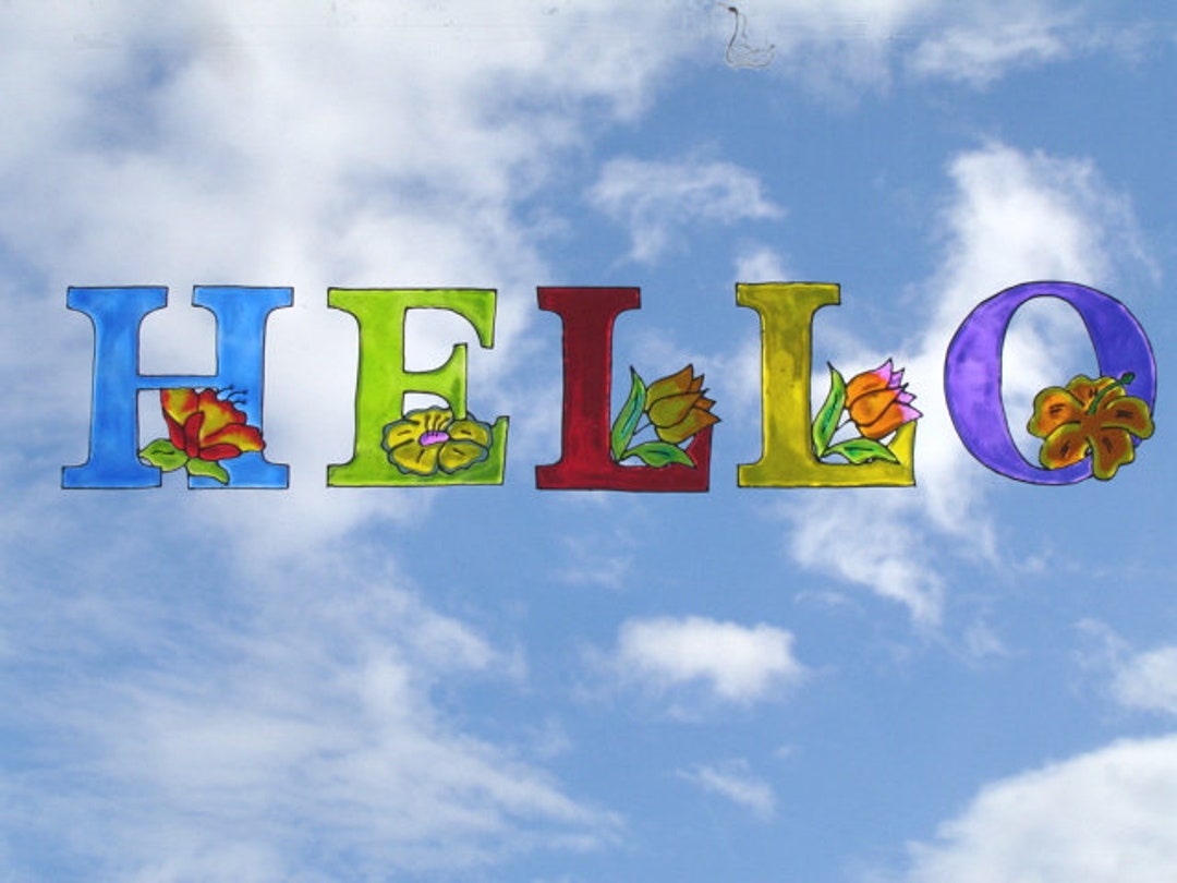 Custom Lettering Window Art Clings, Suncatcher Stickers, Stained Glass ...