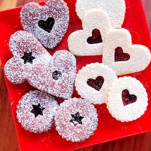 Linzer Cookies Mix Assortment. Cocoa and Classic Flavor, Traditional ...