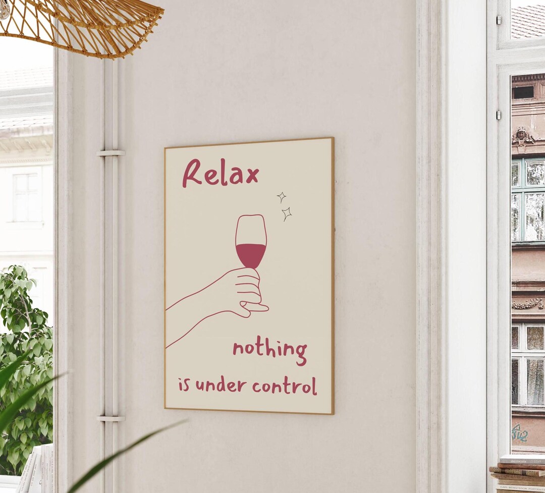 Relax Wall Art , Funny Typography Wall Art , Printable Wall Art ...