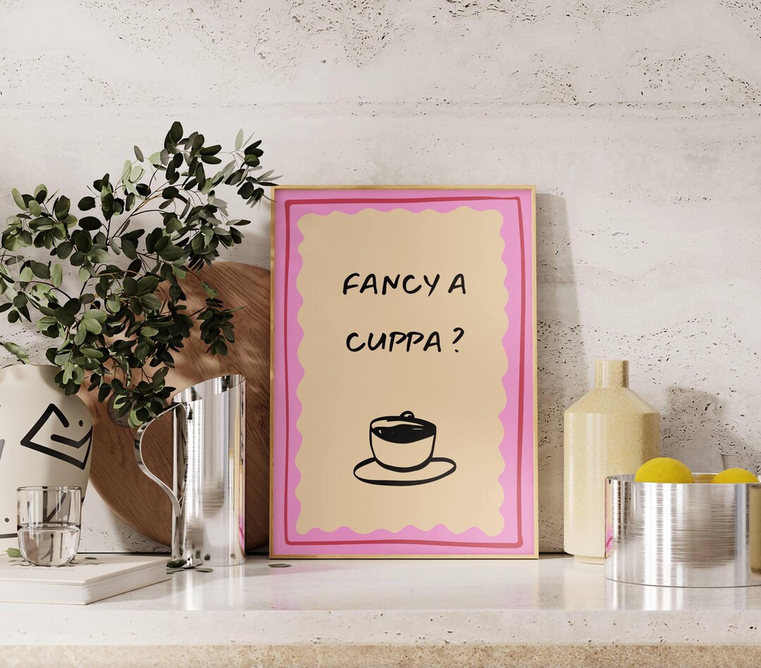 Fancy a Cuppa Print , Espresso Poster, Coffee Lover Gift Coffee Station ...