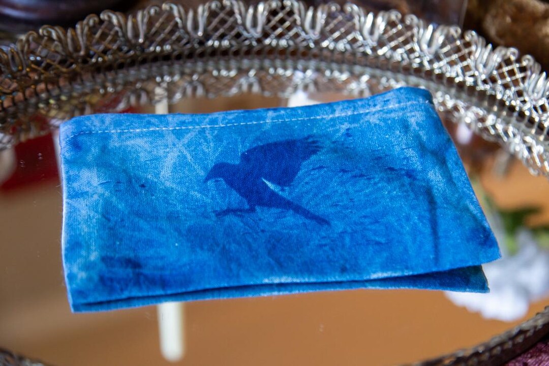 Bird in Flight Cyanotype Pouch – Canvas Zipper Wristlet Bag - Etsy