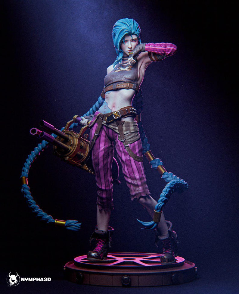 Jinx Statue, Unpainted, Painted Figure, Garage Kit 14 K Print Quality ...