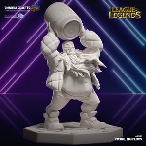 League of Legends Gragas Figure, Resin Garage Kit (1/10 or 1/8 Scale ...