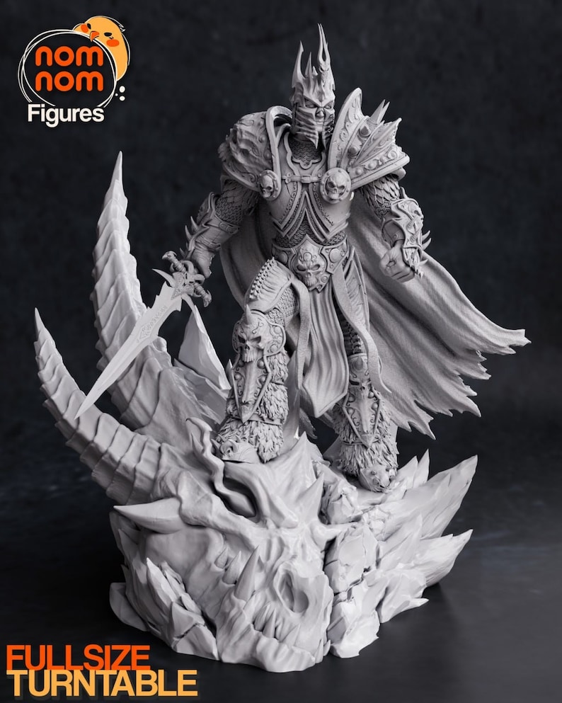 Arthas Lich King Resin Figure: Unpainted Painted Wow Game Statue - Etsy