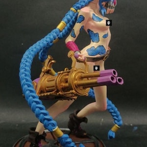 Jinx Statue, Unpainted, Painted Figure, Garage Kit 14 K Print Quality ...