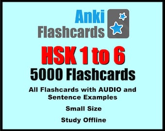 5000 Anki Flashcards - Study HSK 1 to 6 Vocabulary With Sentences Examples - Etsy