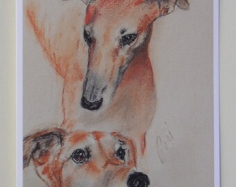 Whippet Greyhound Dog Note Cards Set of 10 With Matching - Etsy