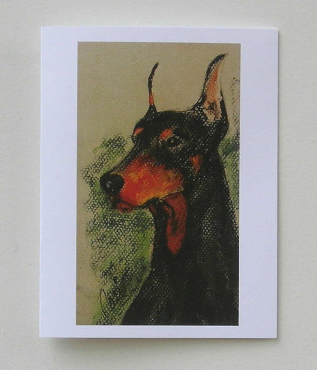 Doberman Pinscher Dog Art Note Cards by Cori Solomon - Etsy