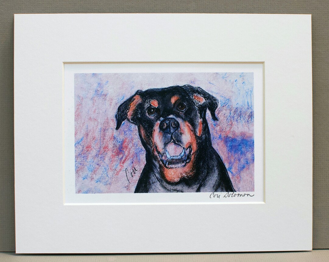 Rottweiler Dog Art Signed and Print by Cori Solomon - Etsy