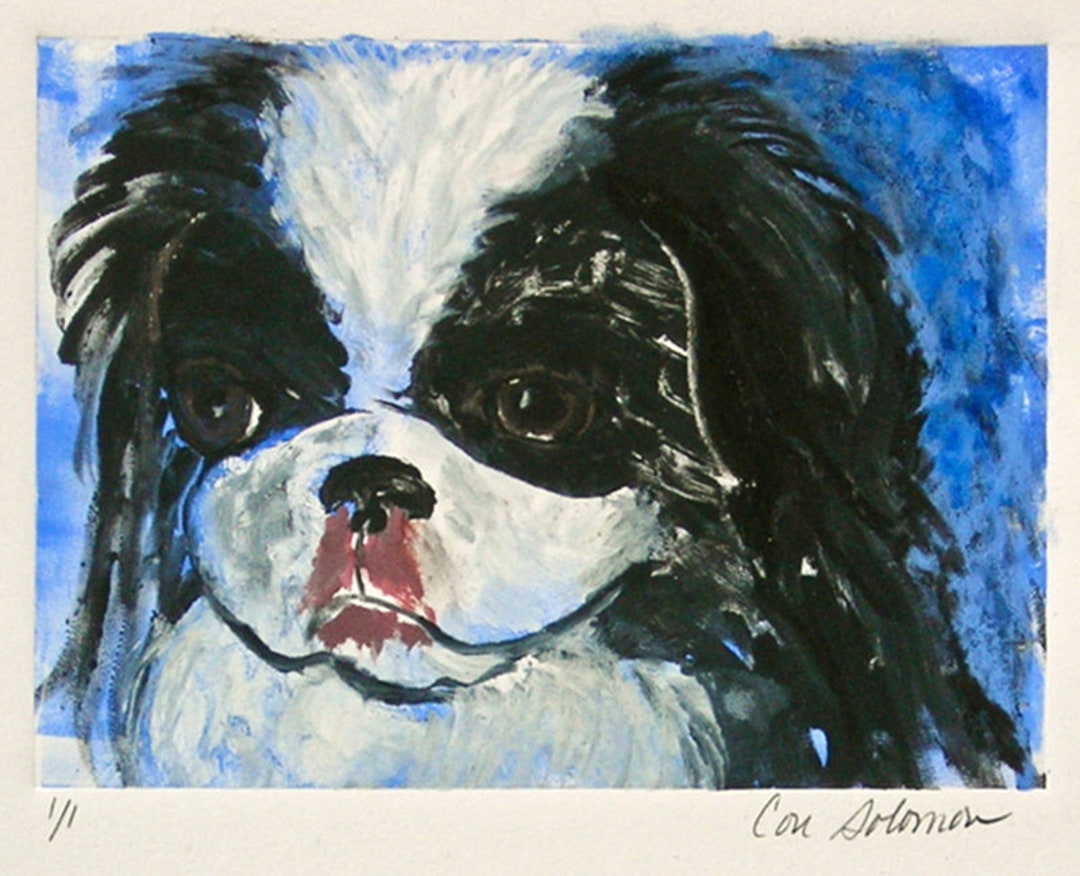 Japanese Chin Art Hand Pulled Print by Cori Solomon - Etsy