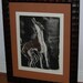 Howling Greyhound Monotype Hand Pulled Print Matted Print Framed by ...