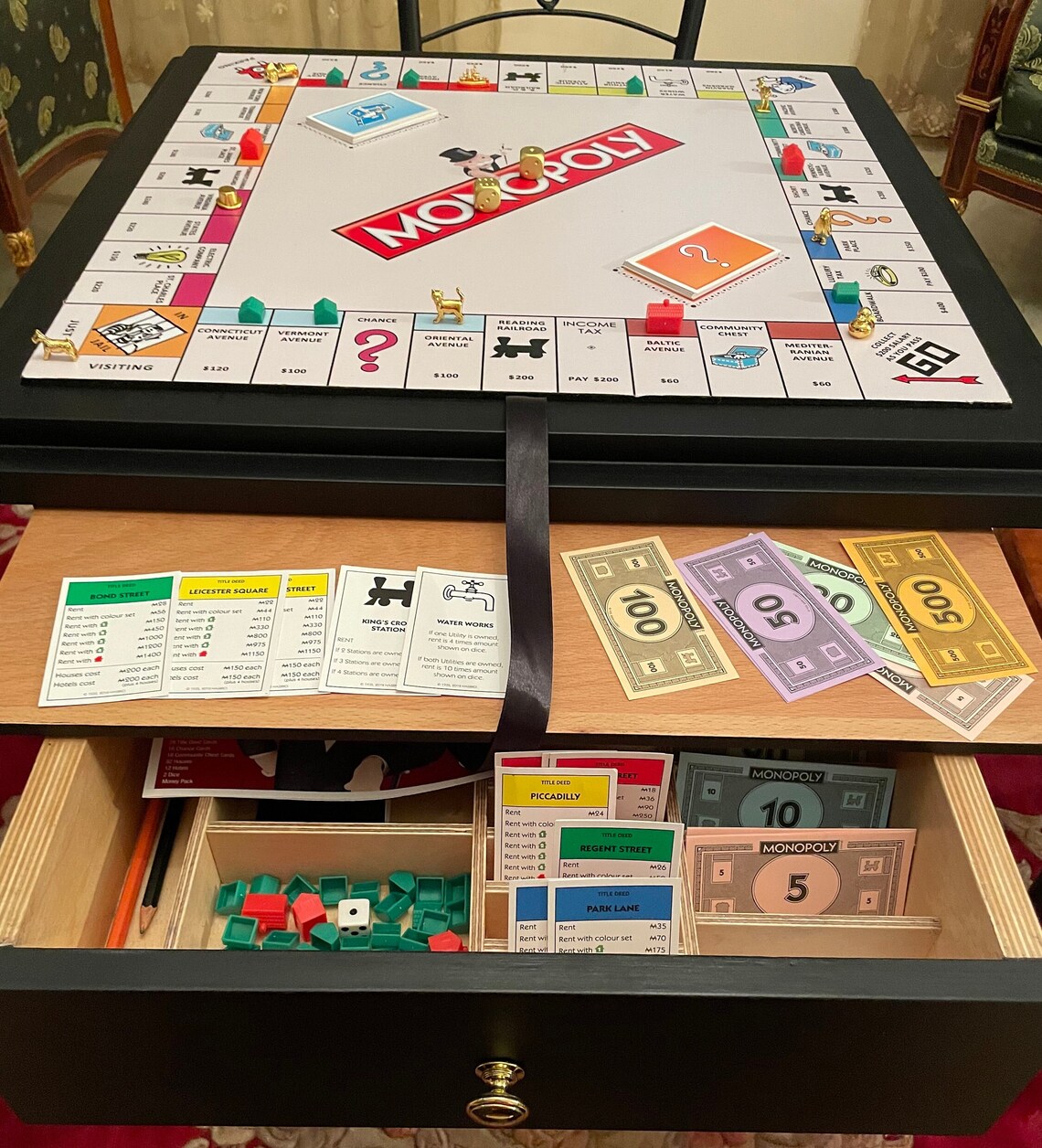 Multi-game Table, Monopoly, Scrabble, Sequence, Chess, Checkers, Cluedo ...