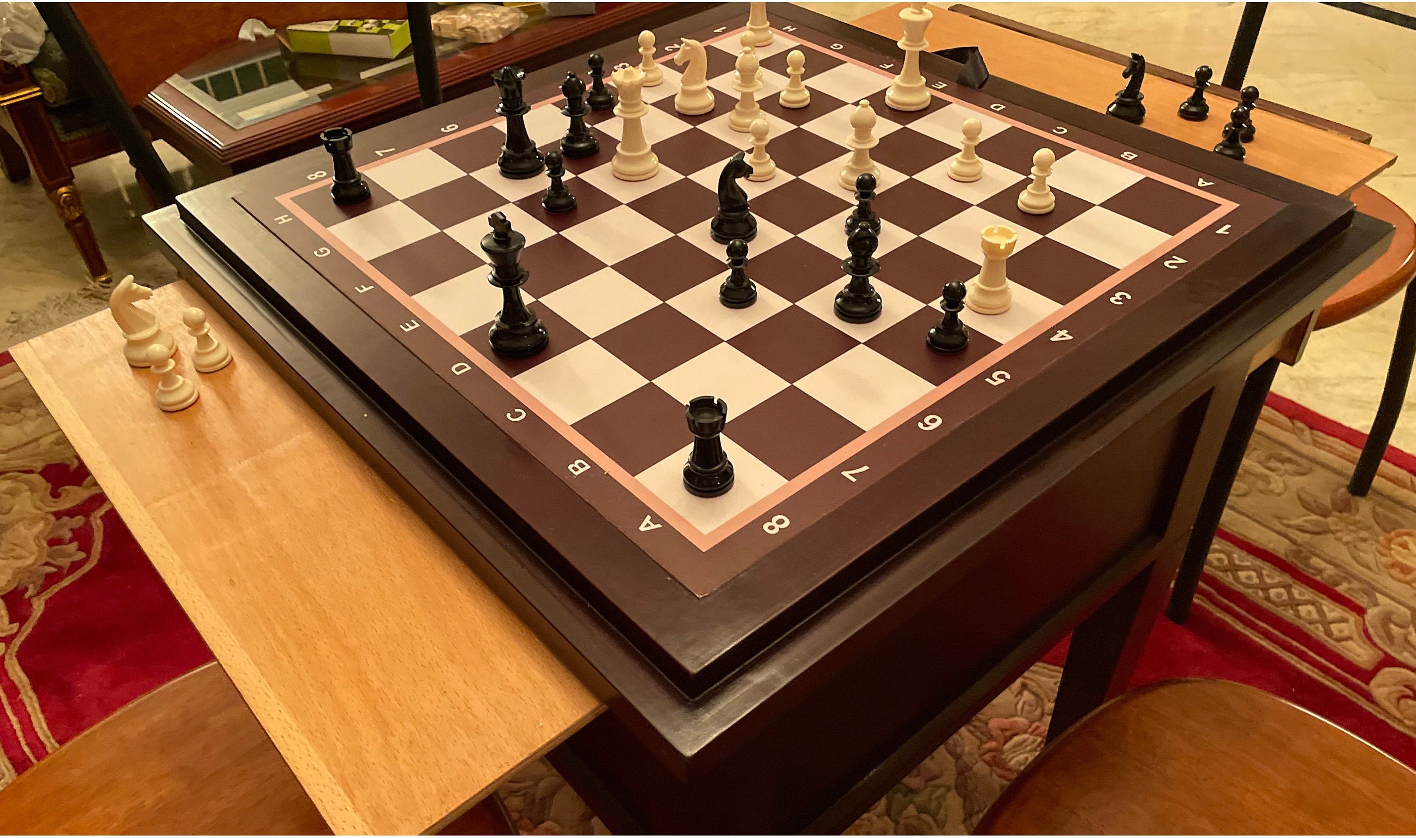 Multi-game Table, Monopoly, Scrabble, Sequence, Chess, Checkers, Cluedo ...